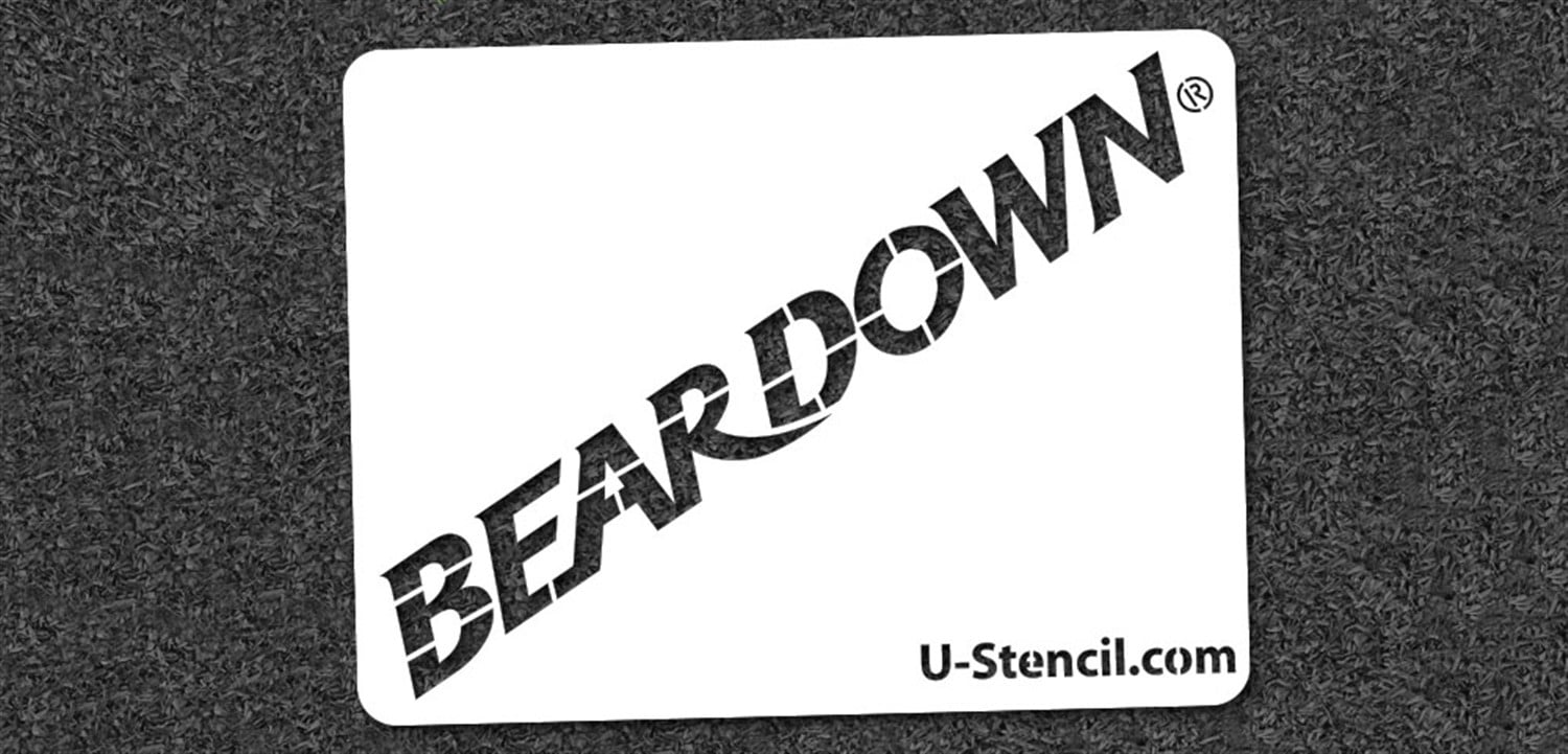 NCAA Arizona Wildcats Collegiate 'BEAR DOWN' Mini Stencil Kit - Walmart ...