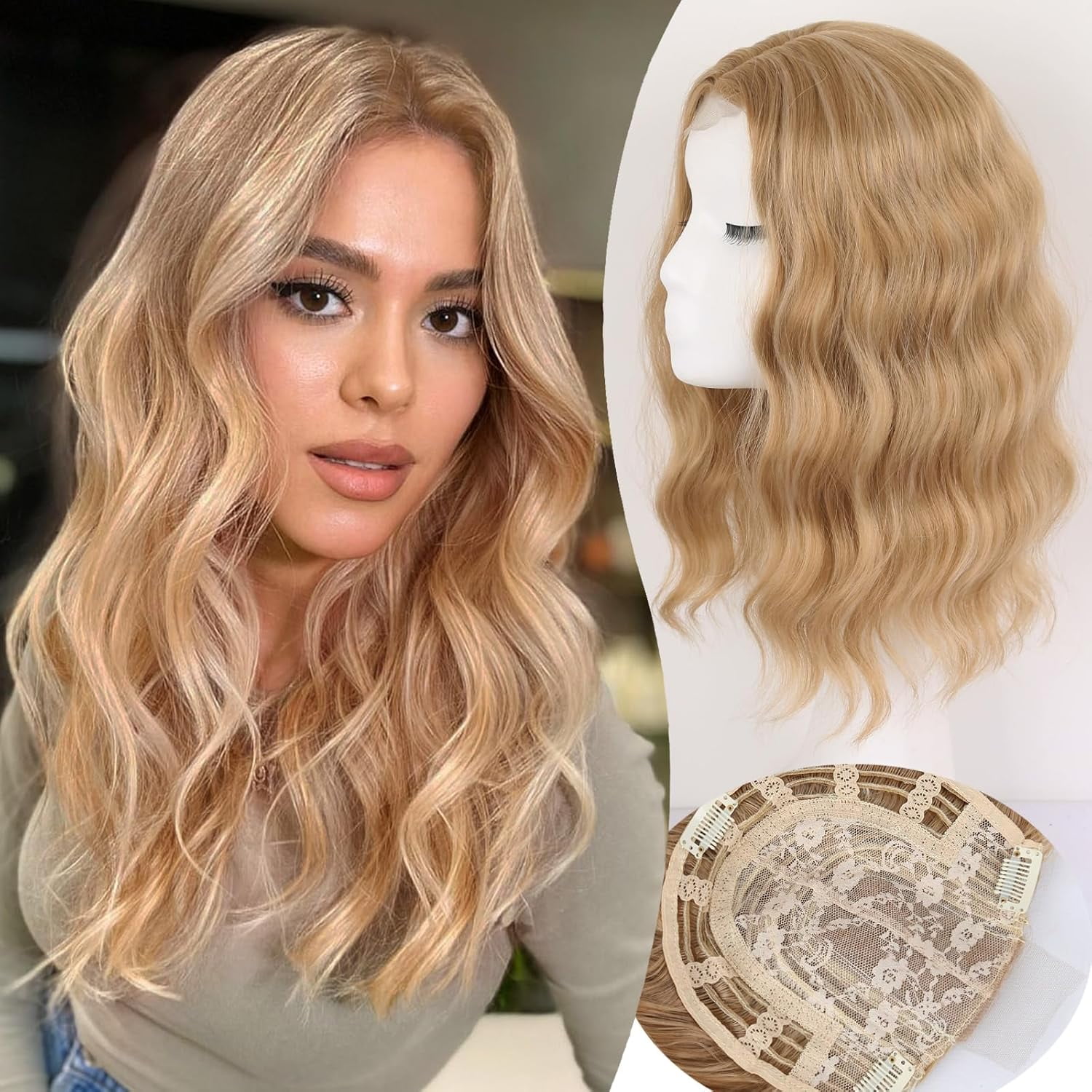 Click here for Fuzhong-Hair Toppers For Women Long Wavy Hair Topp... prices