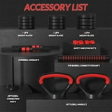 BalanceFrom 60LB 4-in-1 Portable Changeable Dumbbell, Barbell, and ...