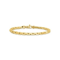 Leslie 14k White Gold Polish Fancy Link Bracelet - Walmart.com