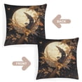 18"x18" Cushion Covers The Last Leaf A Fall Autumn Crow Woods Crescent ...