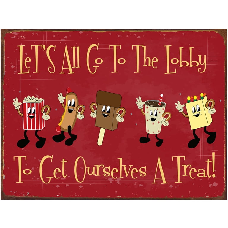 Lets Go To The Lobby Snacks Wall Decal Dancing Concession , 57% OFF
