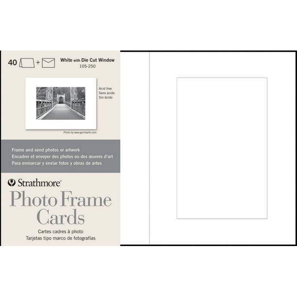 Strathmore Photo Frame Cards, 5" x 7", White, 40/Pkg. - Walmart.com