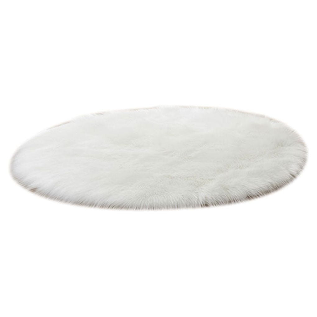 Click here for Decodeary Thinsont Plain Rug Soft Faux Shaggy Area... prices