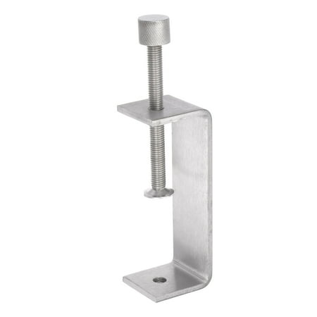 Uxcell Stainless Steel C-Clamp, 5.51 Inch Wide Jaw Opening with Knurled ...