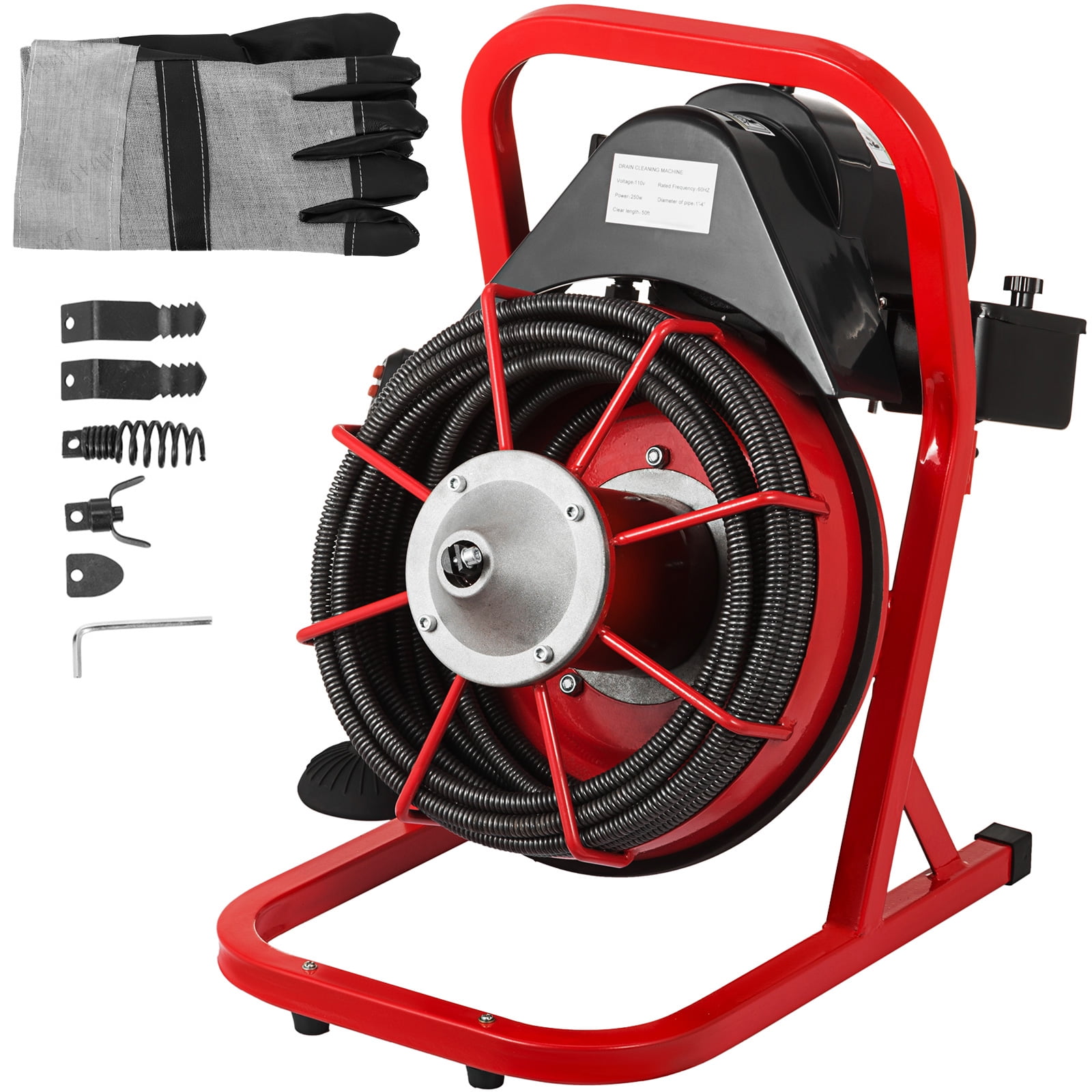 VEVOR 75 Ft X 1 2 Inch Drain Cleaner Machine Fit 1 Inch 25mm To 4