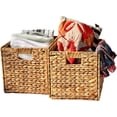 4 Decorative Hand-Woven Small Water Hyacinth Wicker Storage Basket ...