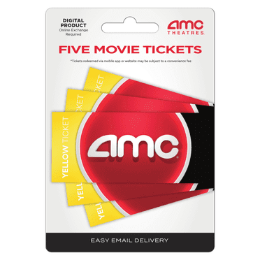 AMC Theatres - Five Standard/Digital Black Movie Tickets - Walmart.com