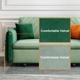 Comfor U Modern Velvet Multiple Side Pockets Sleeper Sofa with Pillows ...