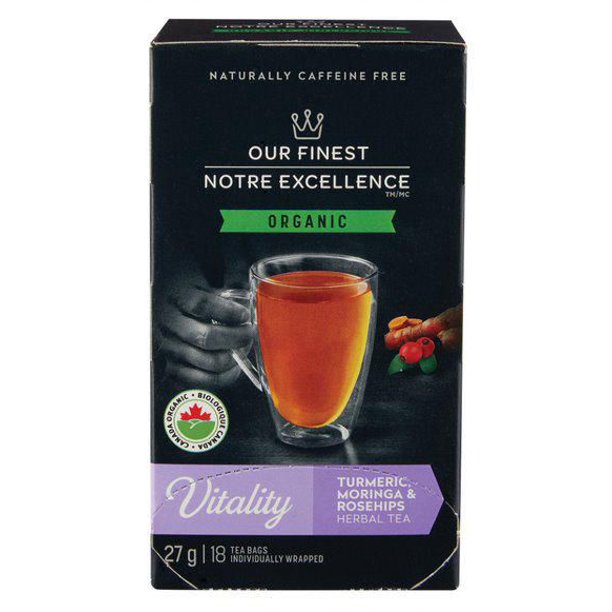 Our Finest Organic Turmeric Moringa and Rosehips Herbal Tea - Walmart.ca