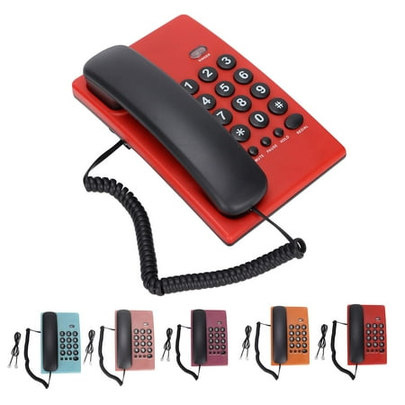 Heayzoki Landline Phones for Home, Corded Phone Kxâ€‘T504 Home Landline Multi Functional Battery ...