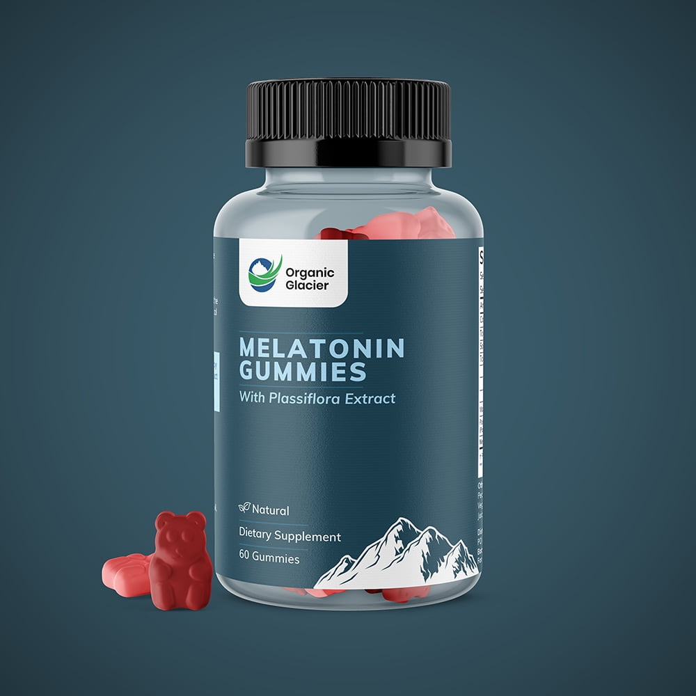 Organic Glacier - Melatonin and Passiflora Gummies – Sleeping Aid ...