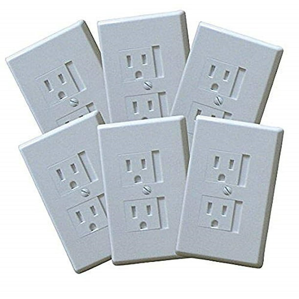 6-Pack Safety Innovations Self-closing (1Screw) Standard Outlet Covers ...