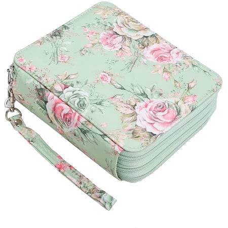 MHT Portable Colored Pencil Case Rose Pencil Case 72 Slots Colored ...