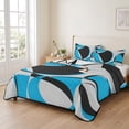 Abstract Geometric Color Block 3 Pieces Quilt Set,1 Quilt with 2 Shams ...