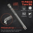 Tonsiki torx Bit Set with 1/4 inch Magnetic Screwdriver Bit Driver , 11Pcs Tamper Proof Security ...