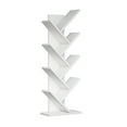 Modern Geometric Bookcase, Bookshelf with 9 Shelves, White Finish ...