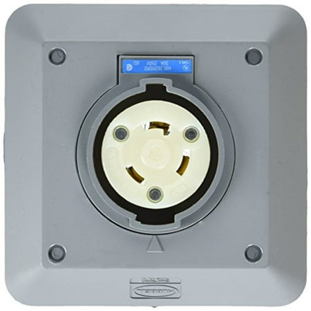 Hubbell HBL2620SR2 Locking Safety Shroud Receptacle, L6-30R, 2 Gang ...