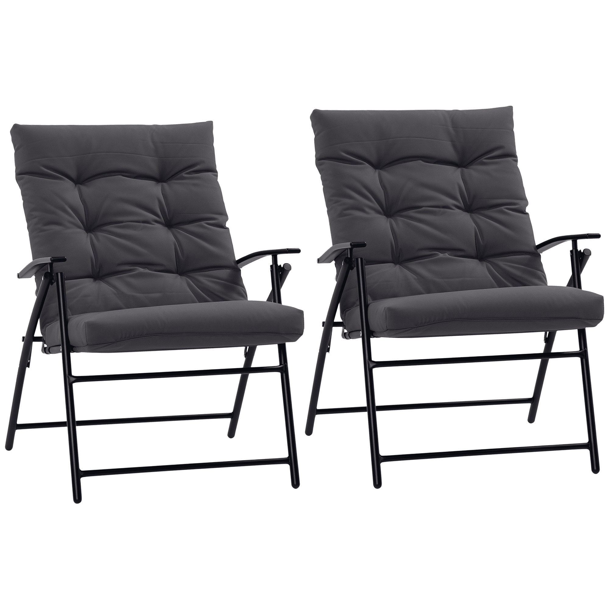 Click here for Outsunny Outdoor Folding Chairs Set Of 2  Padded C... prices