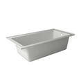 Fine Fixtures Tile-In White Fiberglass/Acrylic Soaking Bathtub with ...