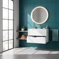 Bathroom Vanity Goodyo 30 inch Wall Mounted Bathroom Vanity with Sink ...