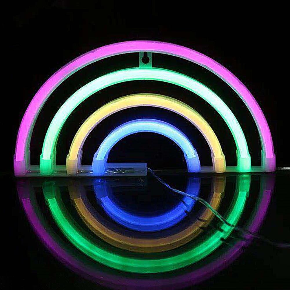 Coloody Rainbow Neon Light Colorful Neon Sign Wall Decor Battery or USB ...