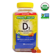 Spring Valley Vitamin D3 Softgels, 5000 IU, 100 Count - Walmart.com