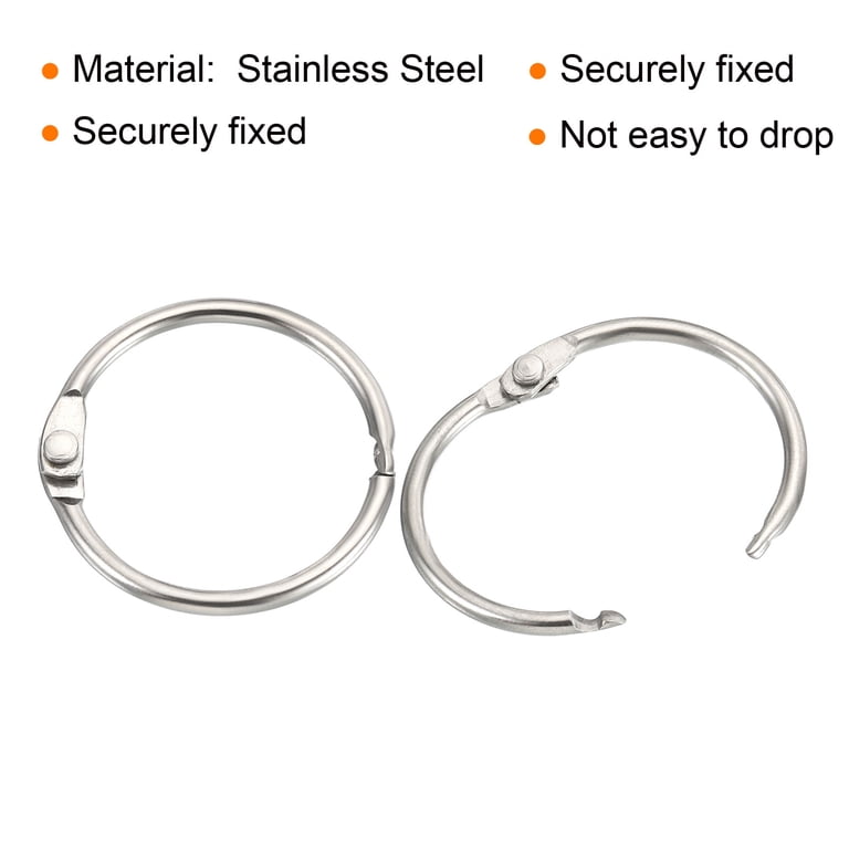 B7 2 Hole Ring Binder Mechanisms Silver D-ring 25mm 4 Pack Uxcell A6 ...