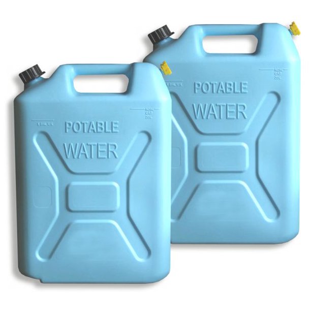(Pair) 5 GALLON POLYETHYLENE WATER CANS (w/ nozzle) - BPA free ...