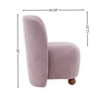 Veylin Modern Upholstered Low-back, Accent Chair, Wood, Purple ...