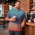 Trgacdwlo XL-8XL Big and Tall Mens Golf Shirt Gradient Quick Dry Mens ...