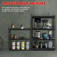 4 Shelves Adjustable Storage Black Shelves, 63" Tall Metal Shelving ...