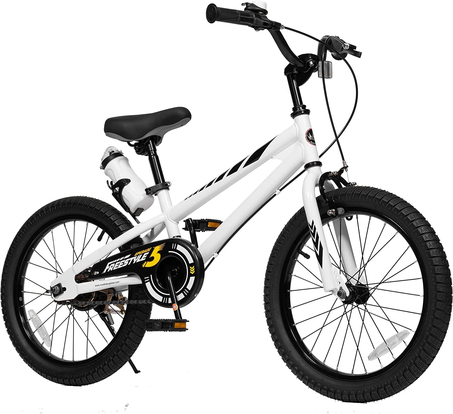 Royalbaby Freestyle 18 In. White Kids Bike Boys and Girls Bike with ...