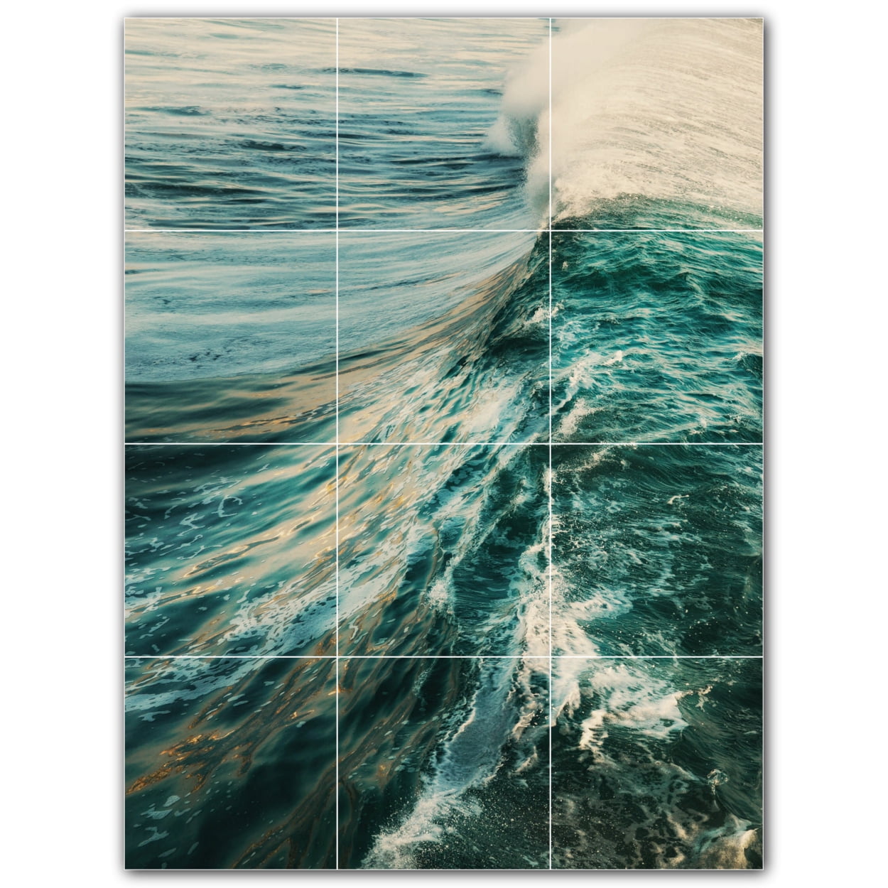 Picture-Tiles.com: Waves Ceramic Tile Wall Mural WAL501153-34M. 18"W x ...