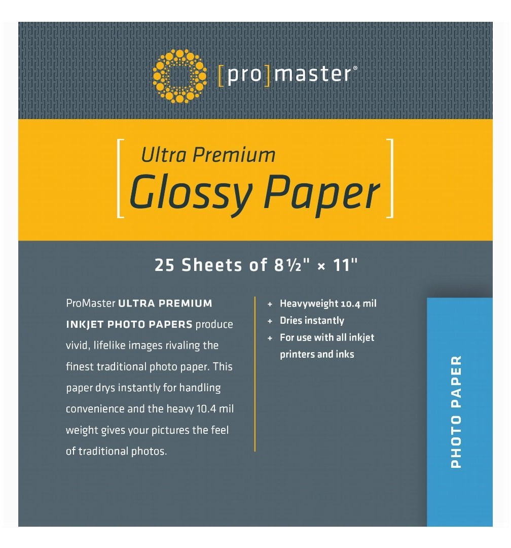 PhotoImage PRO Glossy Inkjet Paper ~ 8.5 X 11, 25 Sheets - Walmart.com