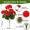 Artificial Geranium Flowers Red Geranium (16 Pcs) Outdoor Indoor Home ...