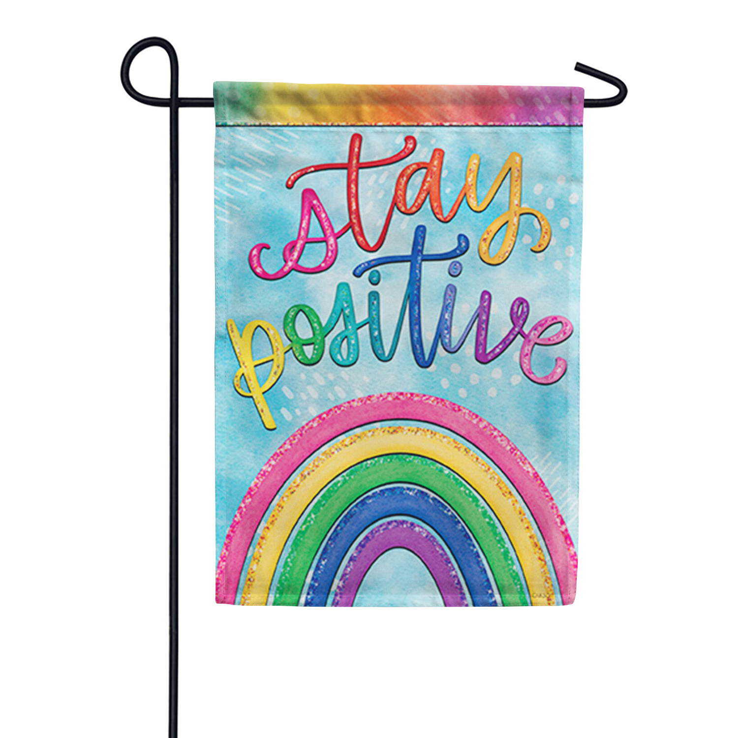Carson Glittertrends Garden Flag - Positivity - Walmart.com