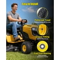Lawn Mower Tire & Wheel Set – 2 Pack Durable Rubber Tires with Yellow ...