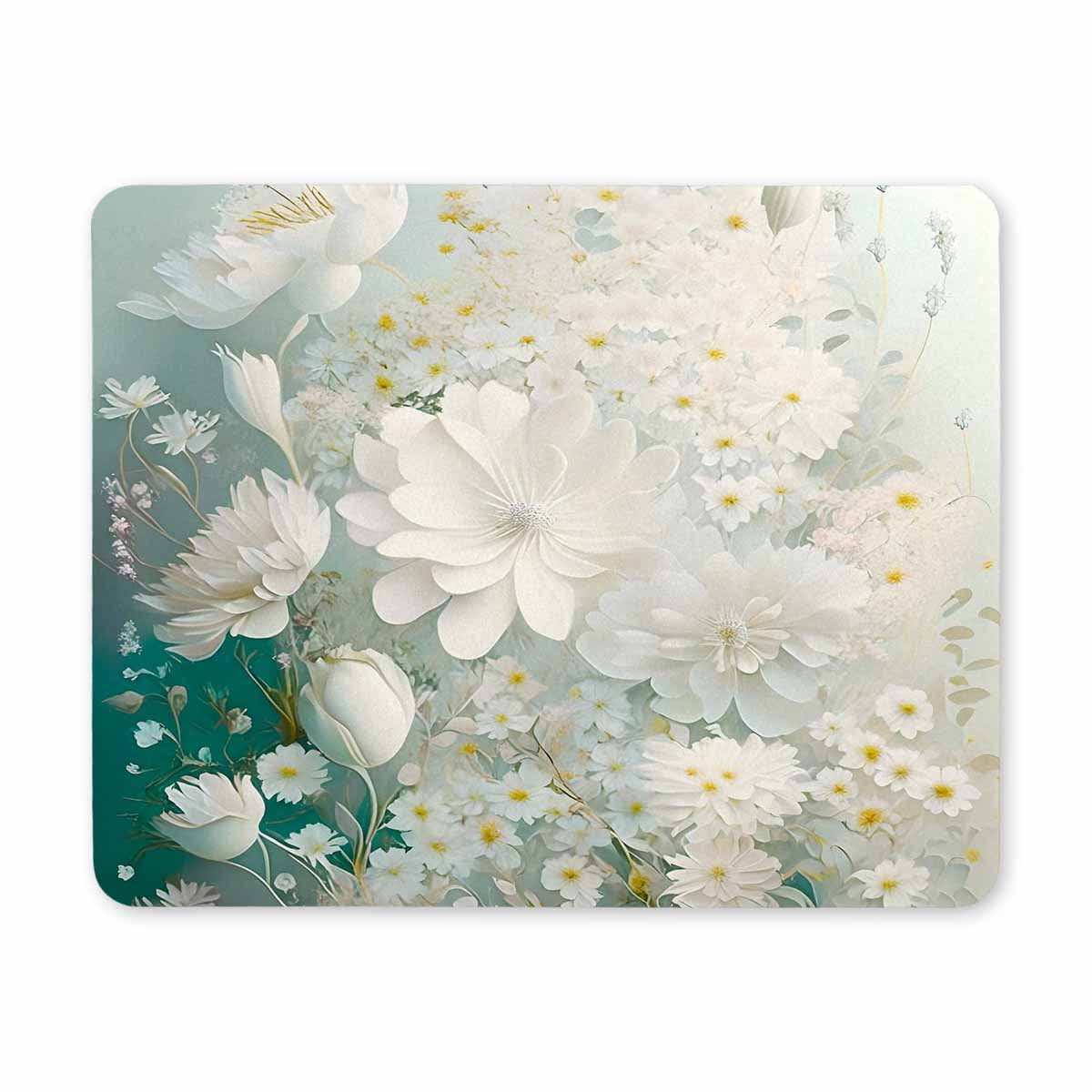 Mouse Pad Floral, Mouse Mat Waterproof Non-Slip Rubber Base MousePads ...