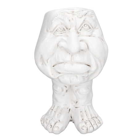 Funny Face Sculpture Pot Resin Waterproof Lovely Cute Decorative Funny ...
