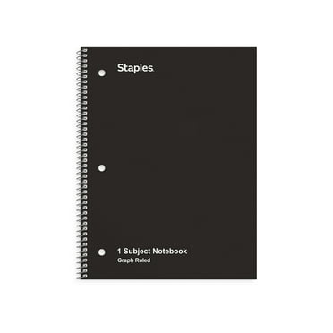 Staples Composition Notebook 7.5" x 9.75" Graph Ruled 80 Sheets Blue ...