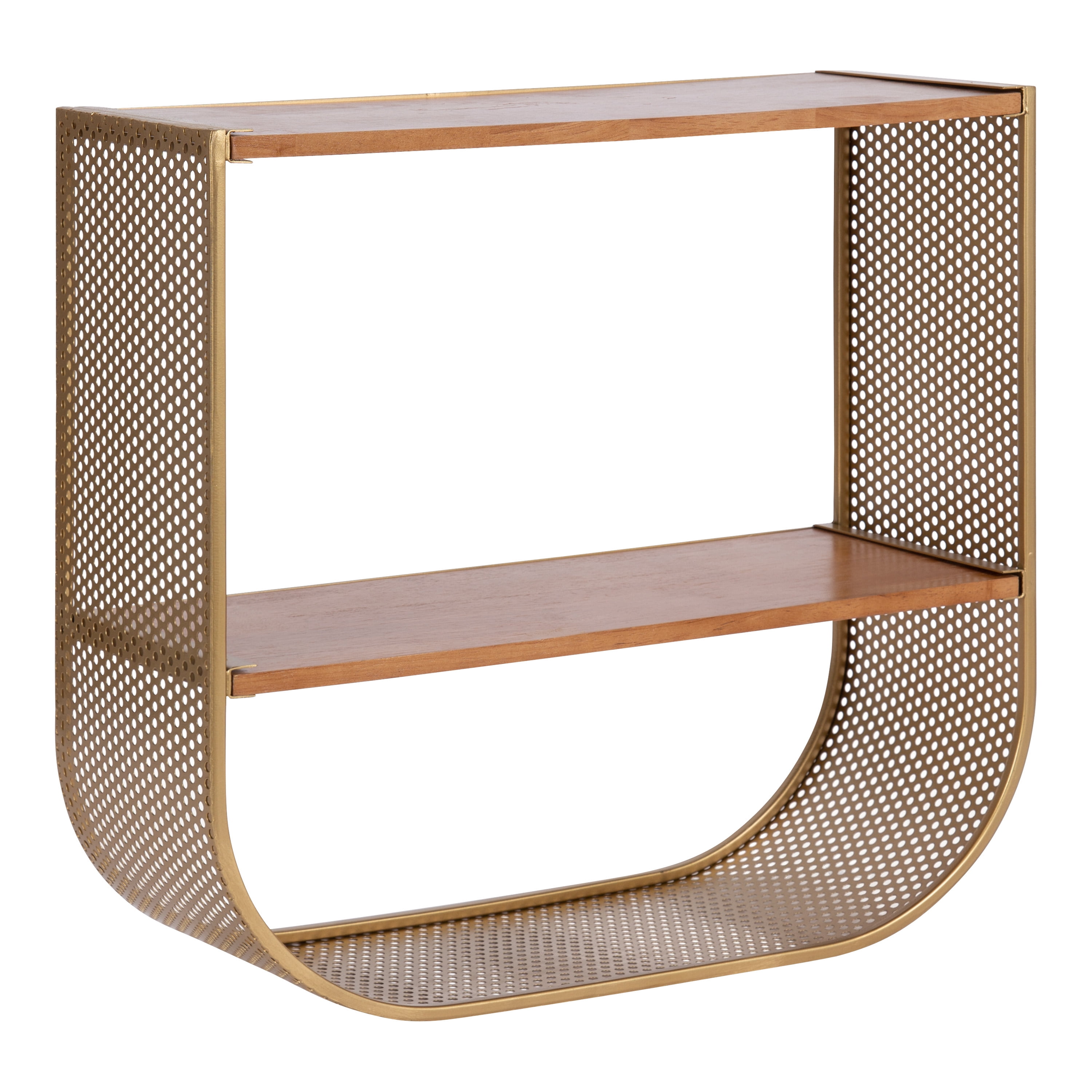 Kate and Laurel Urso Glam Arch Wood and Metal Shelf, 20 x 19, Gold ...