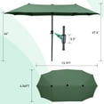 Autlaycil 13 FT Patio Umbrella with Sun Protection & Easy Crank for ...