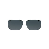 Solar Shield Dioptics ClipOns Unisex Rectangle Fashion Sunglasses, Black, 56 DRV - Walmart.com