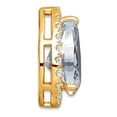 14k Solid Yellow Gold 4 1/2ct Lab Grown Diamond VS+ F+ Pear Halo Chain ...