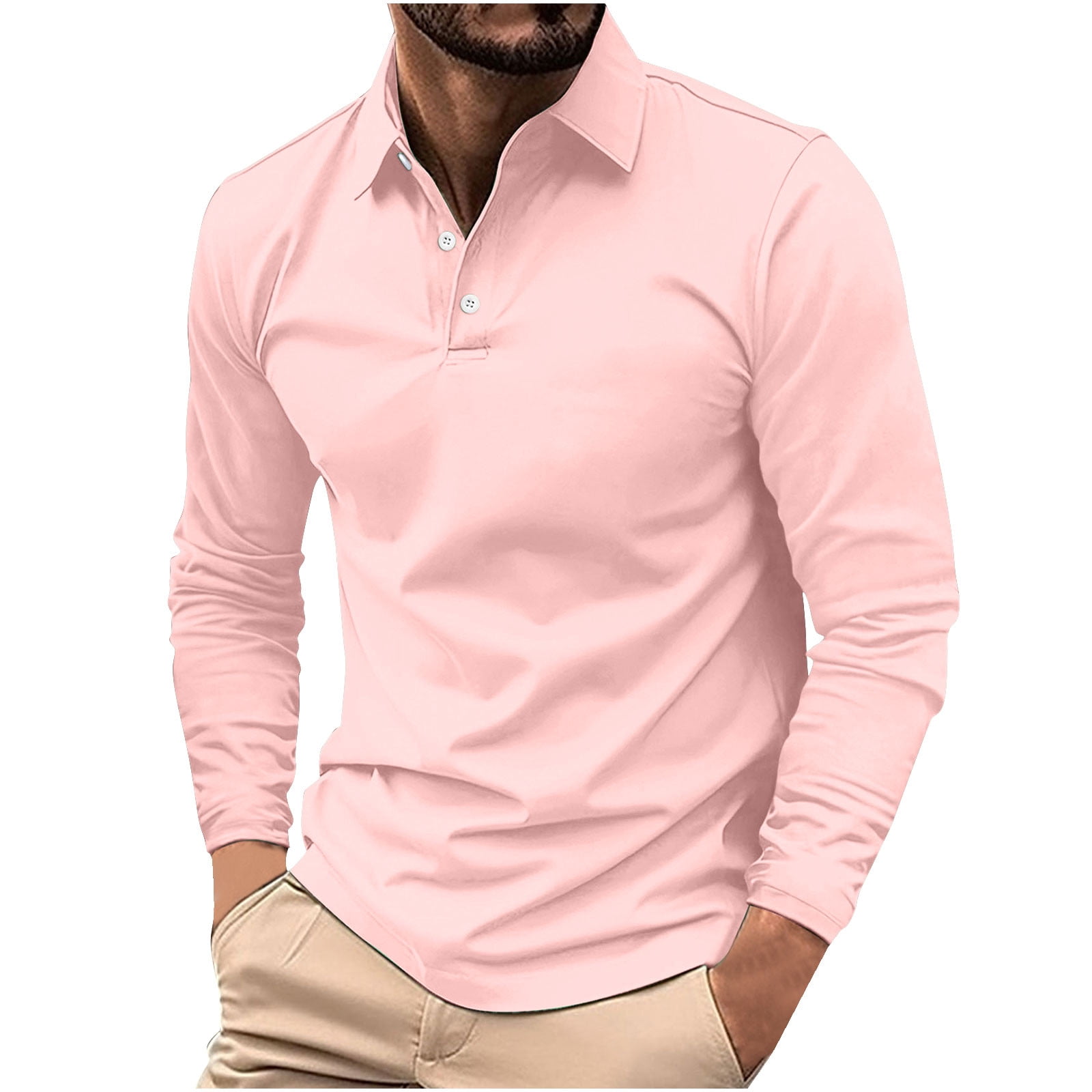 Click here for Leodye Mens Long Sleeve Polo Shirts Casual Fashion... prices