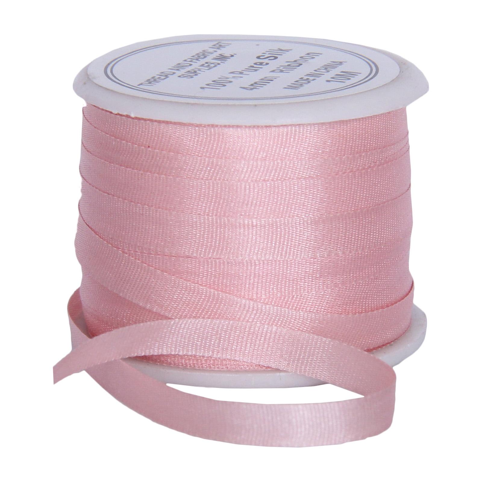 100% Pure Silk Ribbon by Threadart - 4mm Lt Salmon - No. 537 - 3 Sizes ...