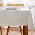 Heavy Duty Vinyl Tablecloth with Flannel Backing Waterproof Oil-Proof ...