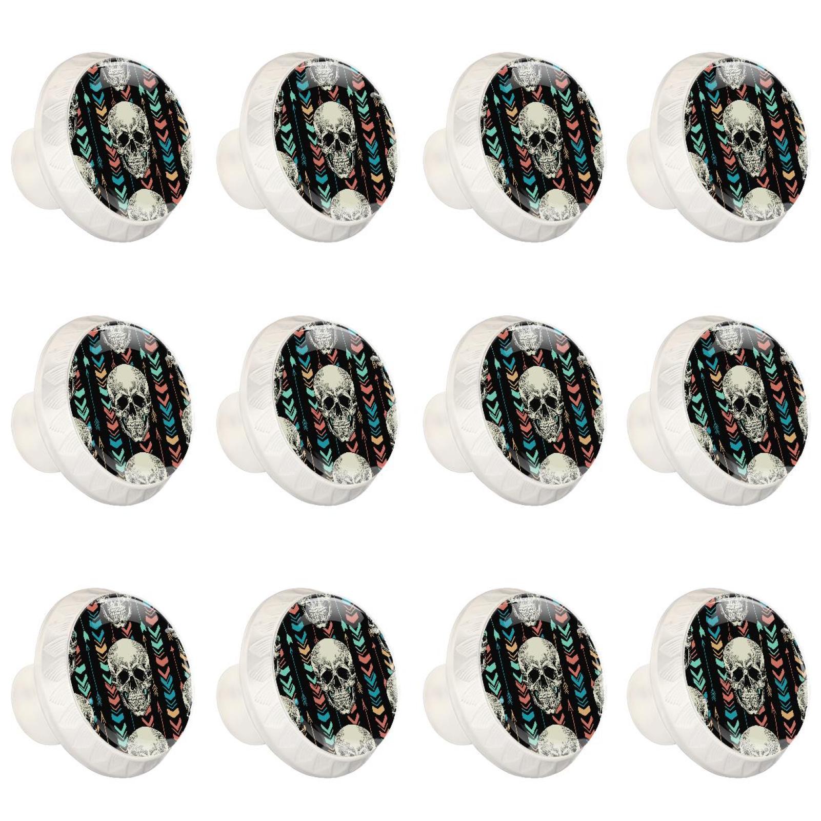 12 Pcs Skull Knobs for Kitchen Cabinet Cupboard Dresser Bookcase Drawer ...