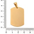 304 Stainless Steel Pendants Stamping Blank Tag Rectangle Golden ...